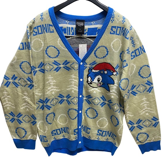 Sonic The Hedgehog | Sweaters | Sonic The Hedgehog Christmas Cardigan ...